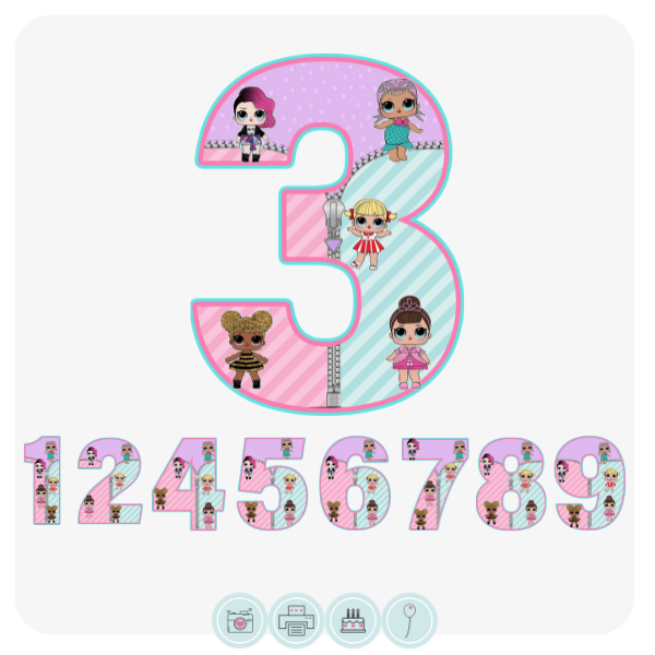 Number Shape Edible Icing Images – LOL Dolls
